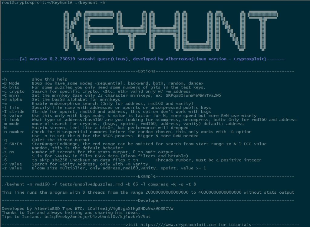 Keyhunt - cryptoxploits