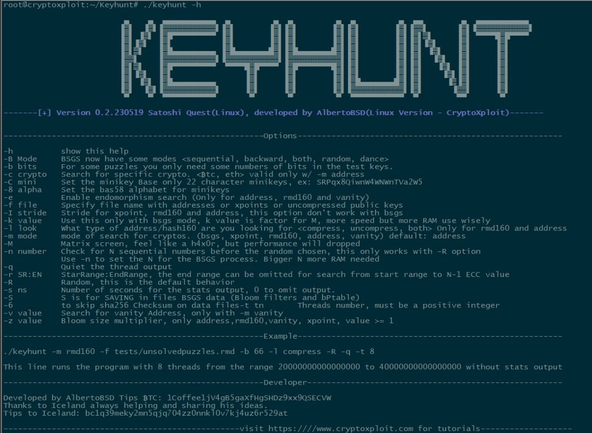 Keyhunt - cryptoxploits