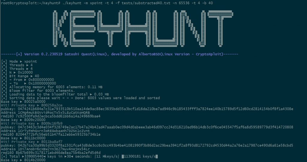 Keyhunt - cryptoxploits