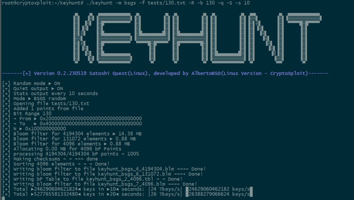 Keyhunt - cryptoxploits