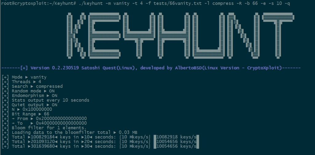 Keyhunt - cryptoxploits