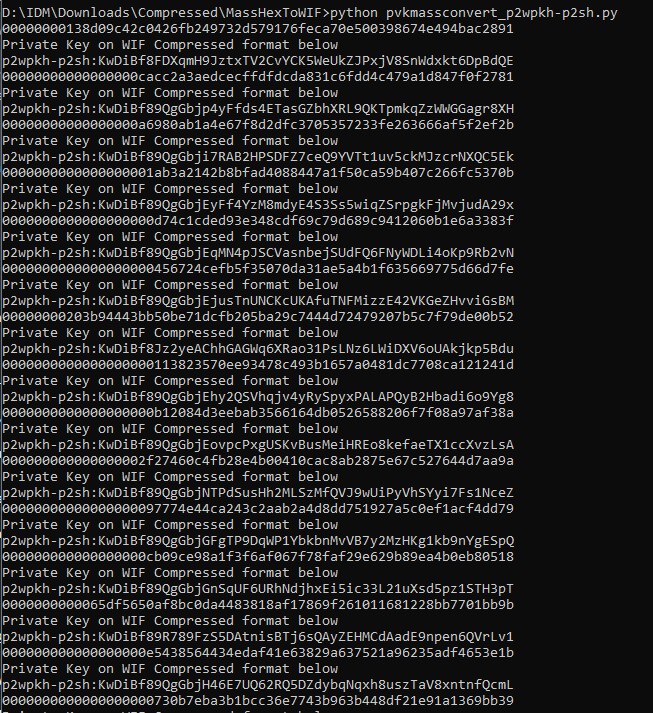 Mass Hex To WIF - cryptoxploits