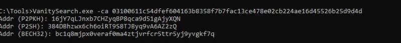 VanitySearch - cryptoxploits