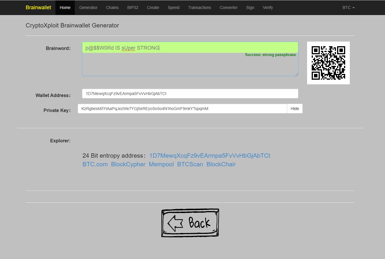 Brainwallet Generator - cryptoxploits