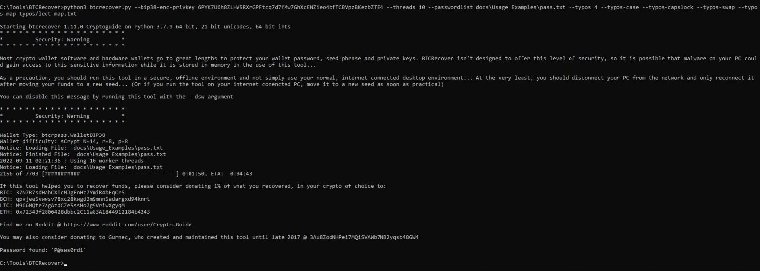 BTCRecover - cryptoxploits