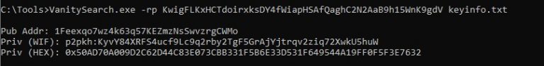VanitySearch - cryptoxploits